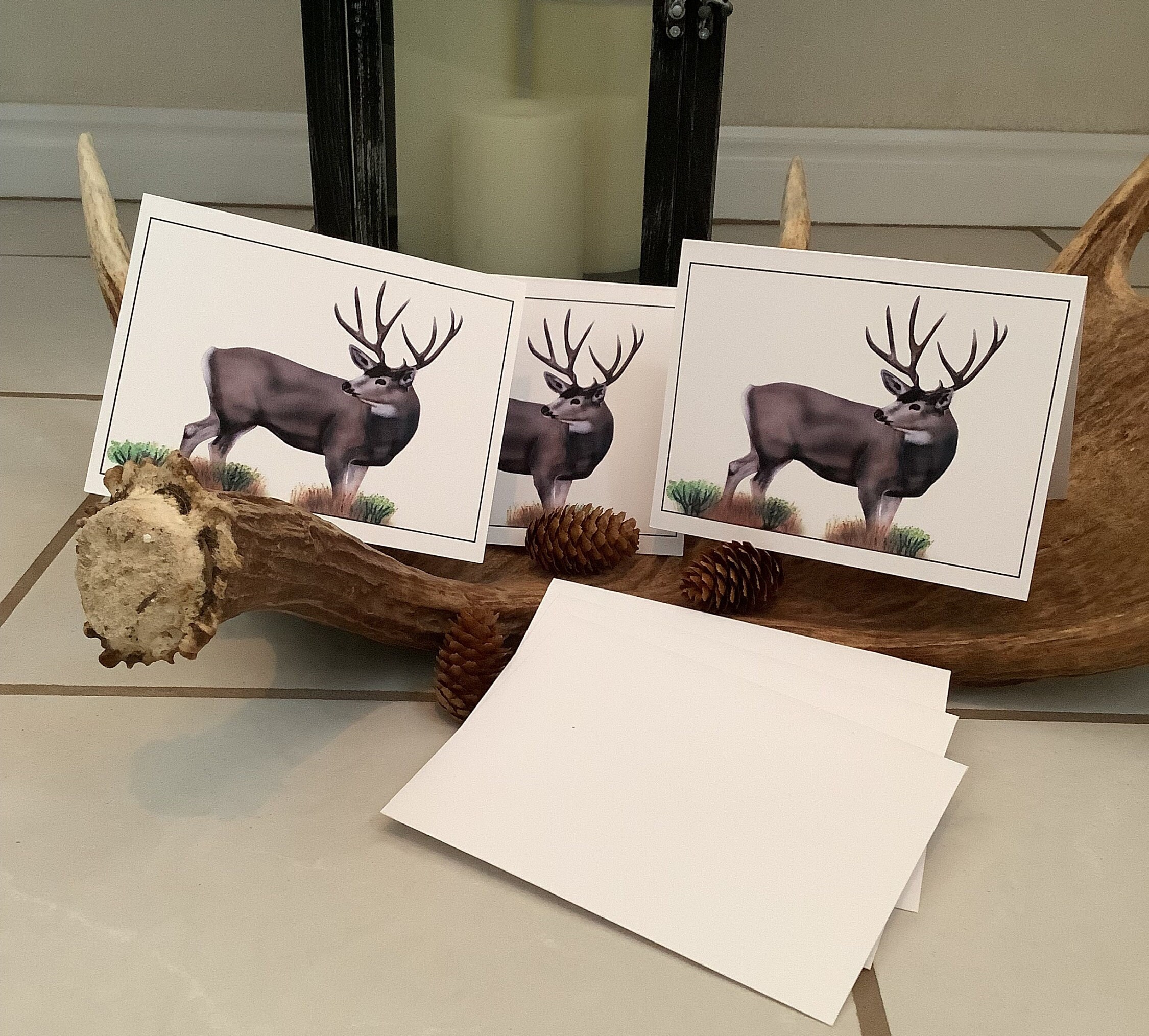 Mule Deer Painting Note Card Set - Etsy