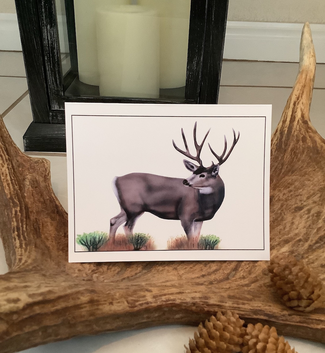Mule Deer Painting Note Card Set - Etsy