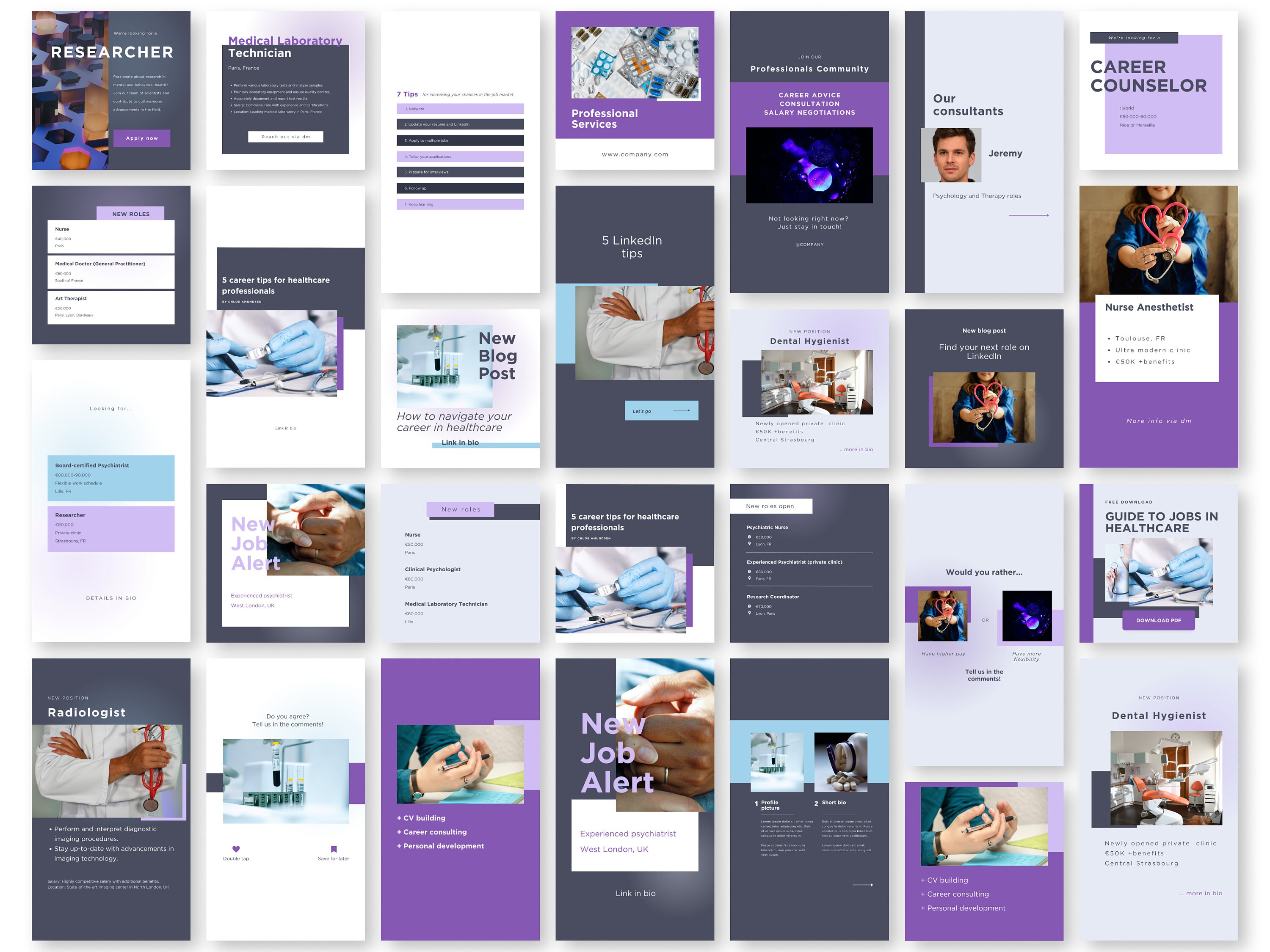 MEDIK - 100+ Instagram Templates for Recruiters, Job Ads, Employer ...