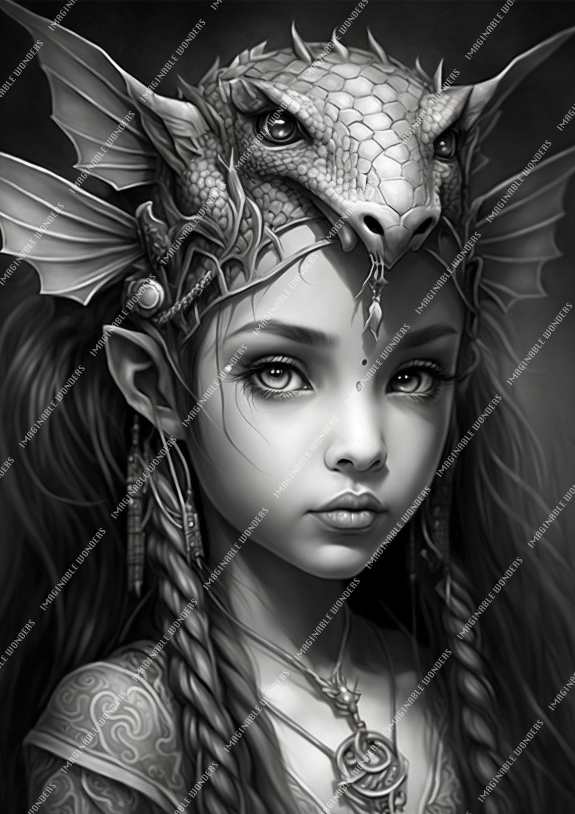 Dragon Fairy Girls Fantasy Coloring Book 1 Adults & Kids - Etsy