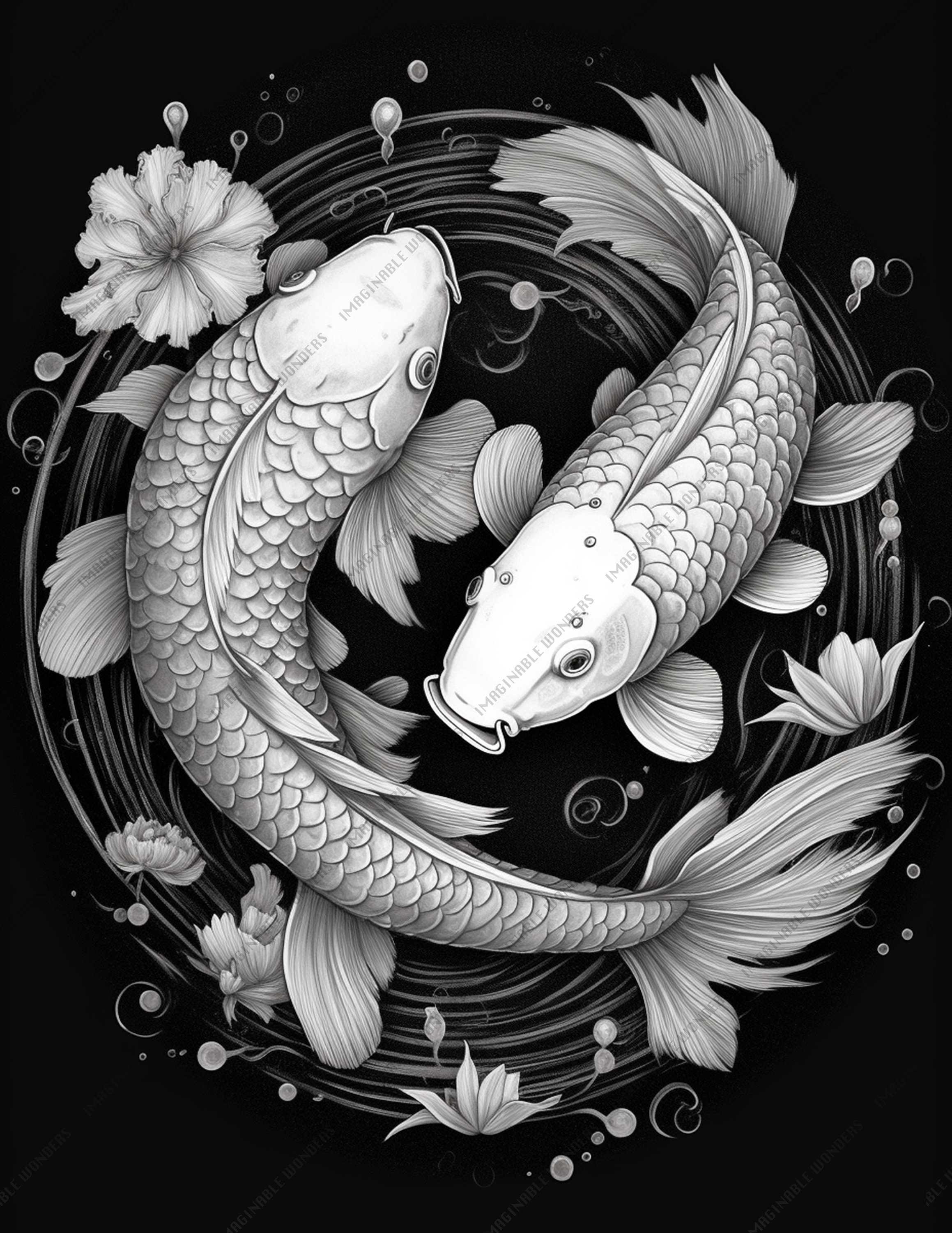 Wonders of the Sea Coloring Book I Adults & Kids Grayscale Light ...