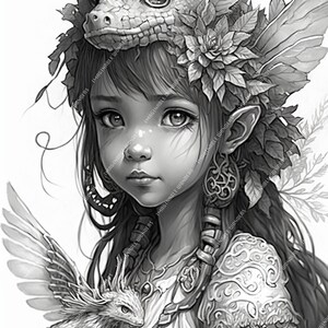Dragon Fairy Girls Fantasy Coloring Book 1 Adults & Kids - Etsy