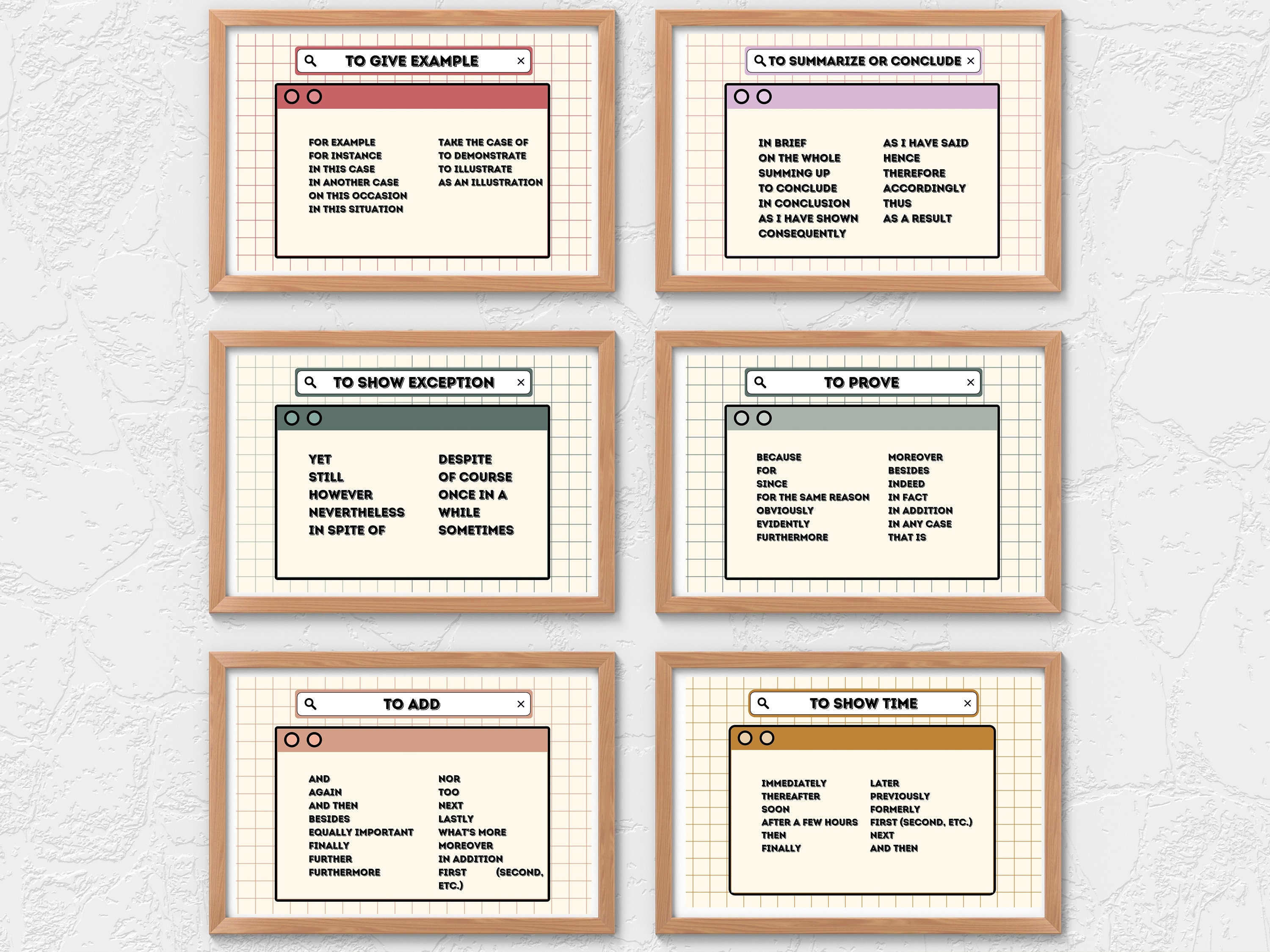 Transition Words and Phrases, English Classroom Decor, High School ...