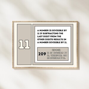 Divisibility Rules Posters, Math Classroom Decor, Math Teaching ...