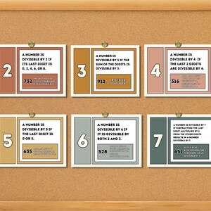 Divisibility Rules Posters, Math Classroom Decor, Math Teaching ...