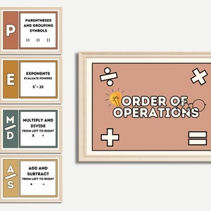 PEMDAS Order of Operations Poster, Math Classroom Decor, Middle School ...
