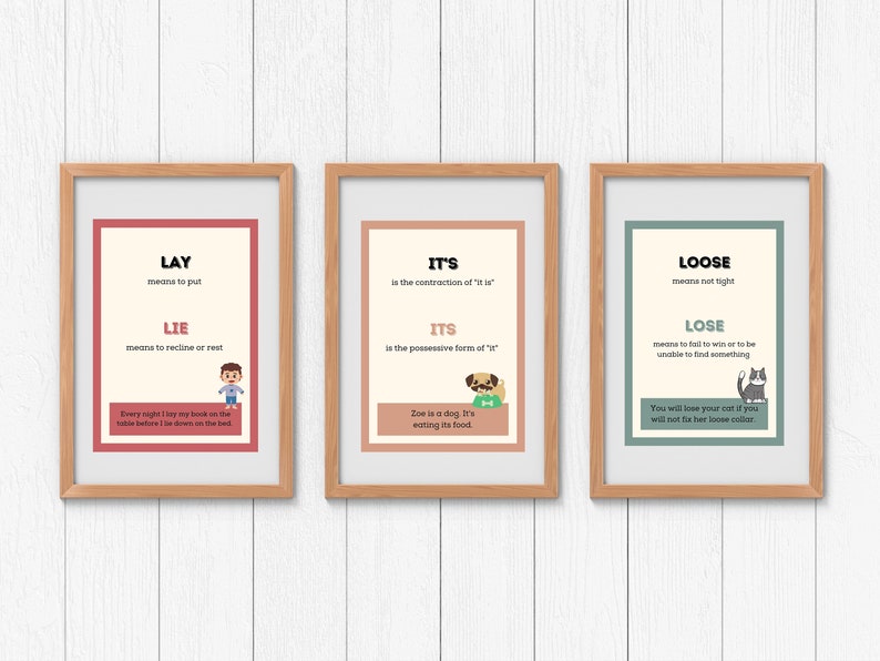 Commonly Confused Words and Phrases Posters, Set of 10, Homophones ...