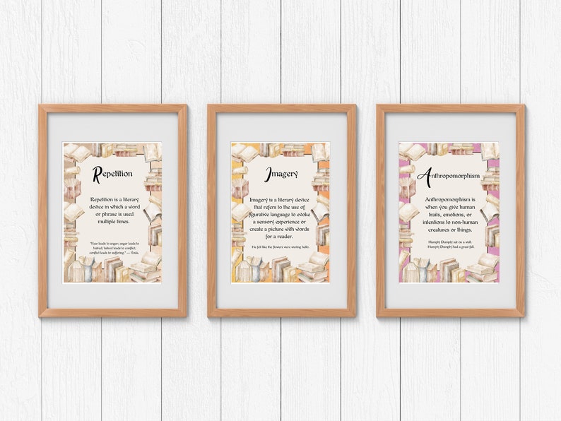 Literary Devices Posters Bundle, Set of 20, Middle School, High School ...