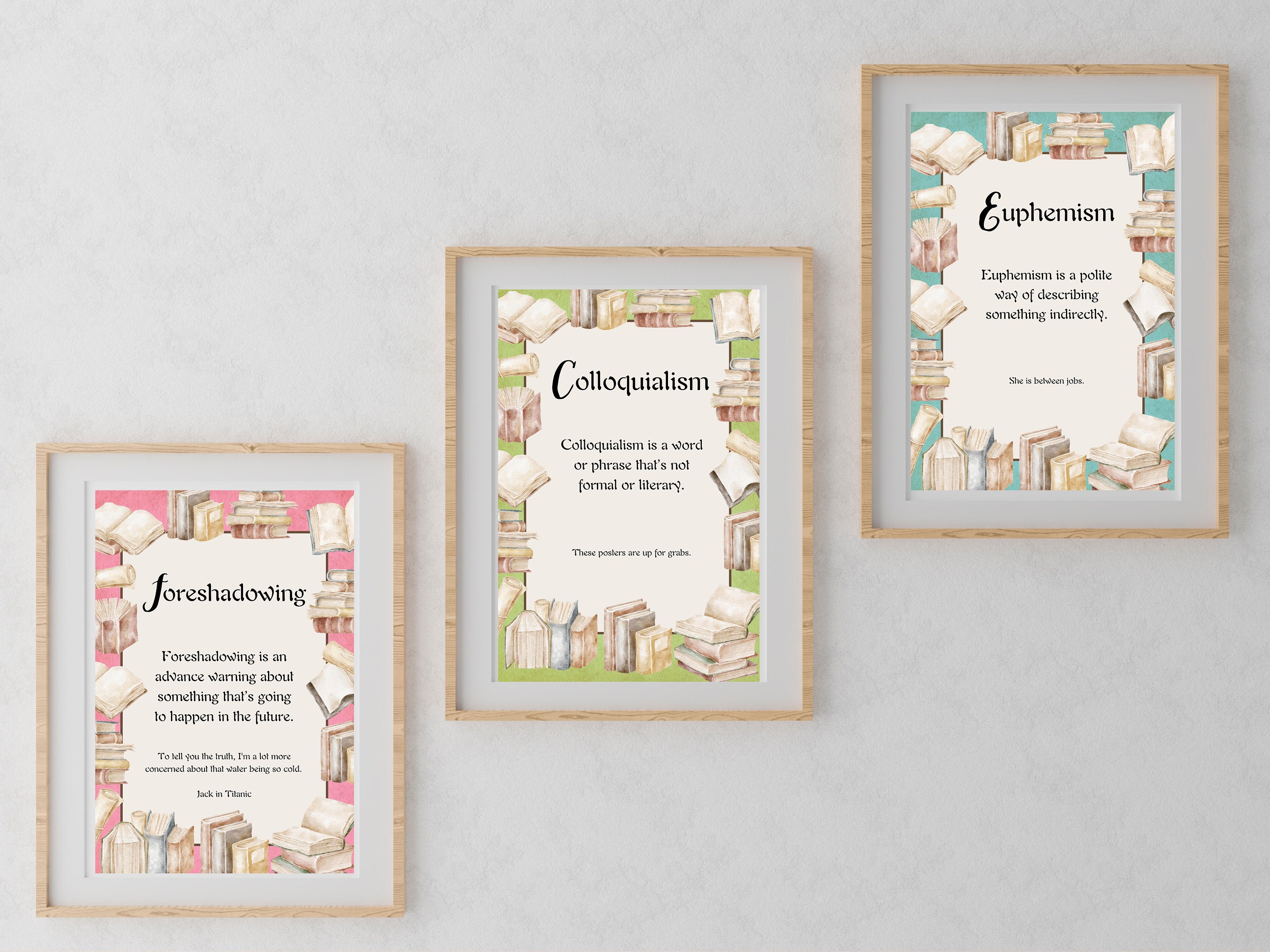 Literary Devices Posters Bundle, Set of 20, Middle School, High School ...