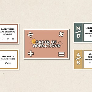PEMDAS Order of Operations Poster, Math Classroom Decor, Middle School ...