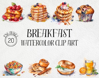 Food Clipart Breakfast Cake Clip Art Sweet Treat Bakery Clip - Etsy Canada