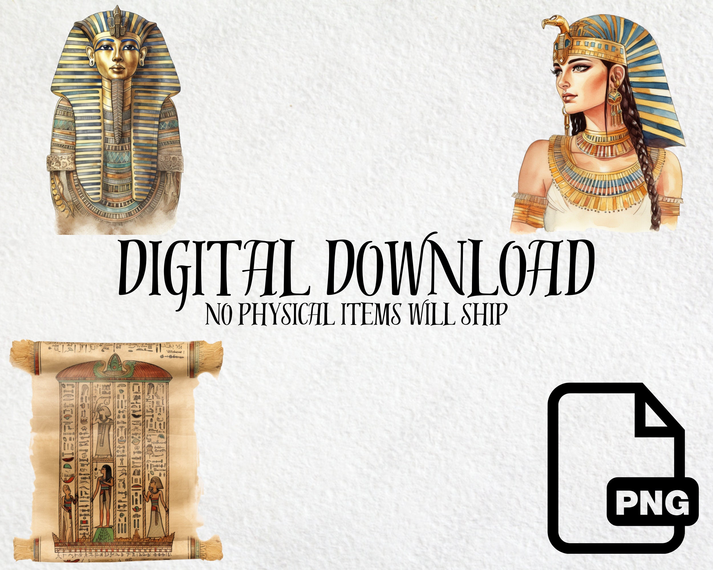 Egyptian Clip Art Watercolor Clipart Ancient Egypt Egyptian - Etsy