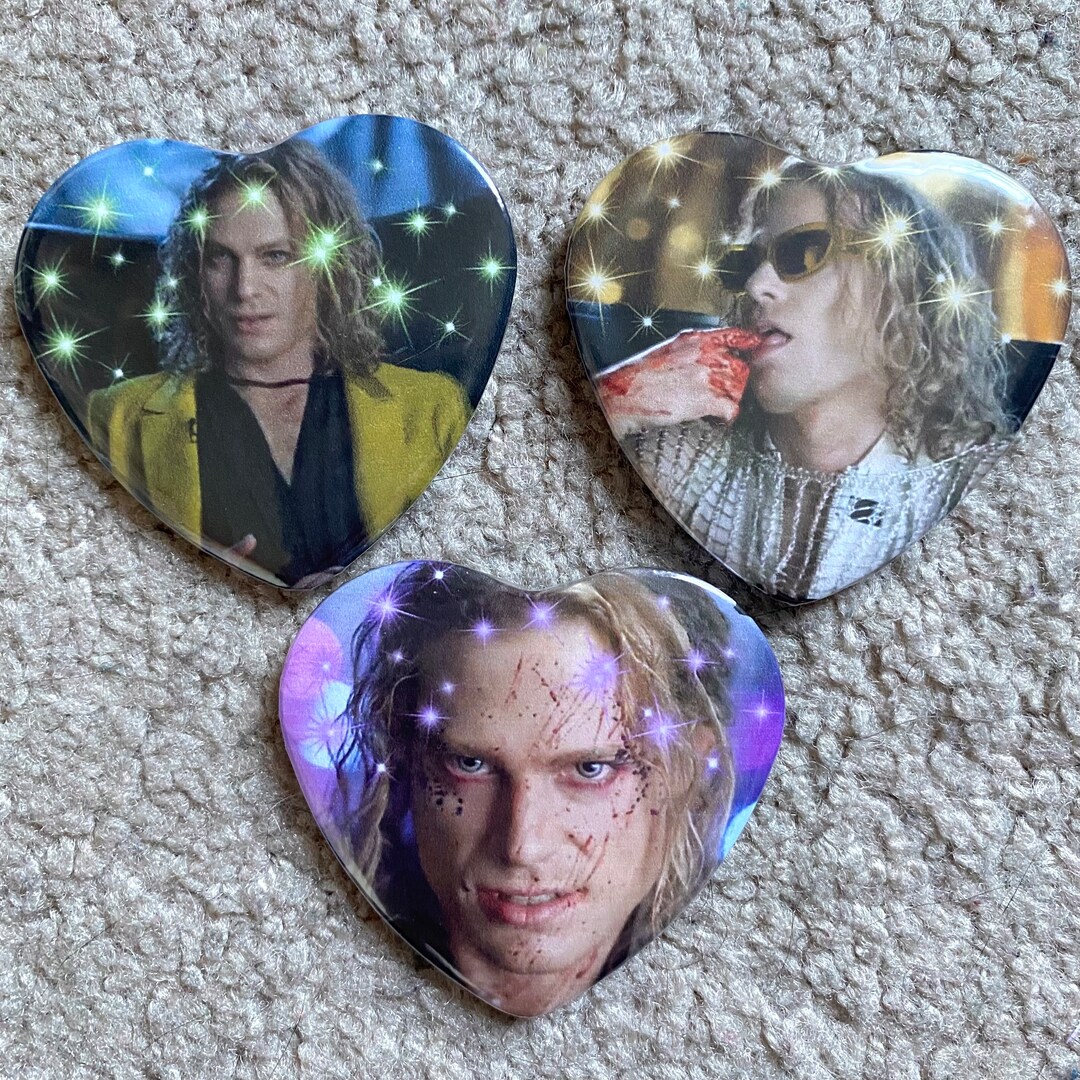 The Vampire Lestat 57x53mm Metalback Heart Shaped Pins - Etsy