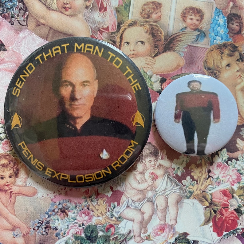 Bald Space Guy and Bearded Companion 58mm and 32mm Pin Set - Etsy