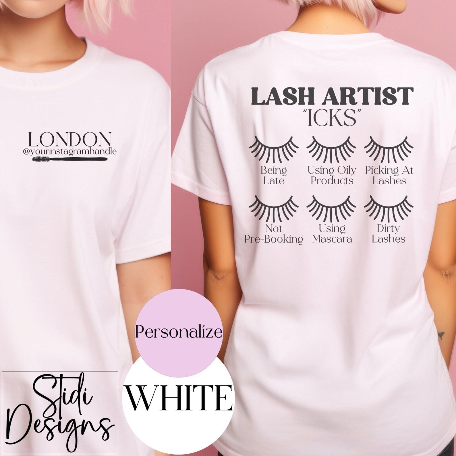 PERSONALIZED LASH ARTIST Shirt, Custom Lash Tech Gift, Local Lash Plug ...