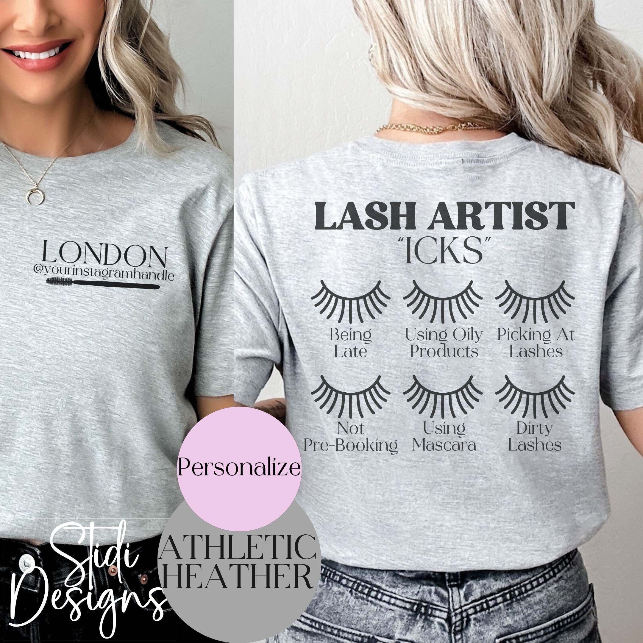 PERSONALIZED LASH ARTIST Shirt, Custom Lash Tech Gift, Local Lash Plug ...