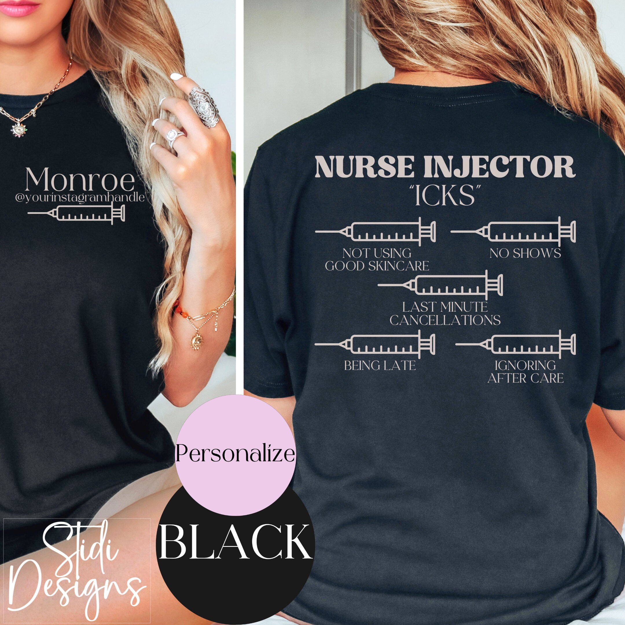 PERSONALIZED BOTOX T-SHIRT, Custom Gift for Nurse Injector, Aesthetic ...