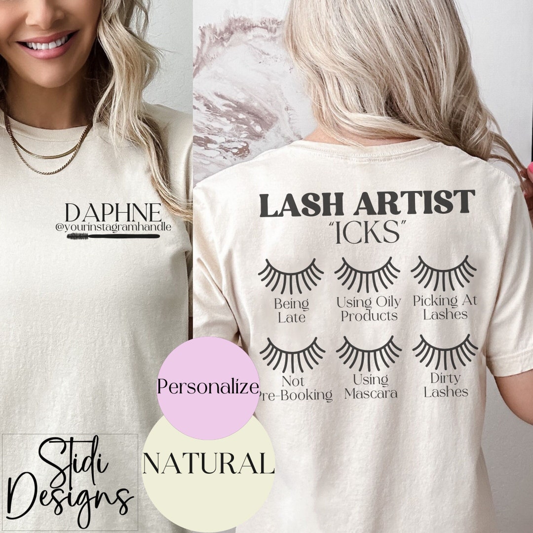 PERSONALIZED LASH ARTIST Shirt, Custom Lash Tech Gift, Local Lash Plug ...