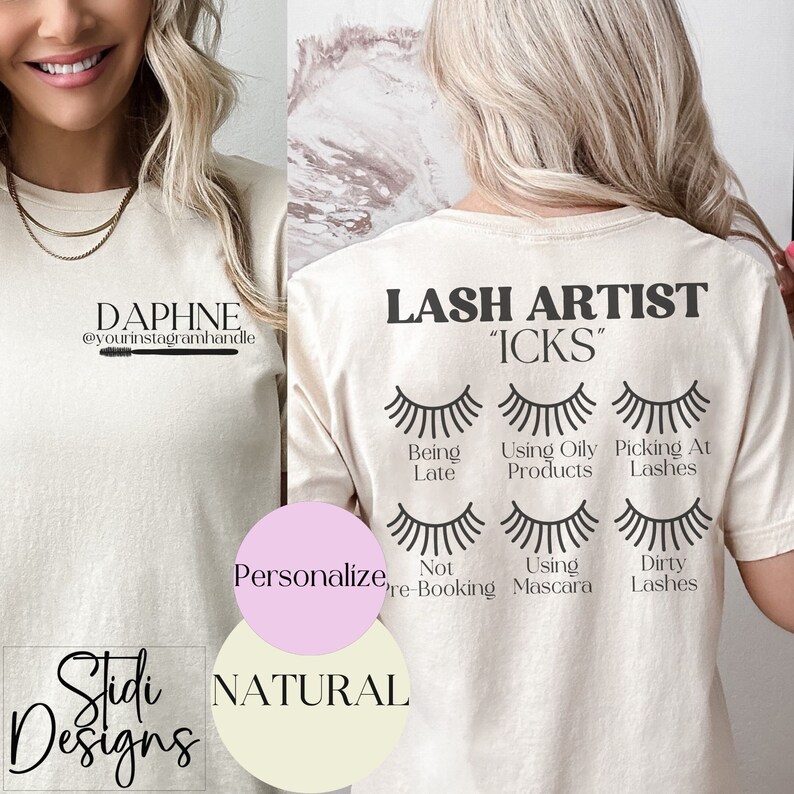PERSONALIZED LASH ARTIST Shirt, Custom Lash Tech Gift, Local Lash Plug Top, Lash Boss T-shirt ...