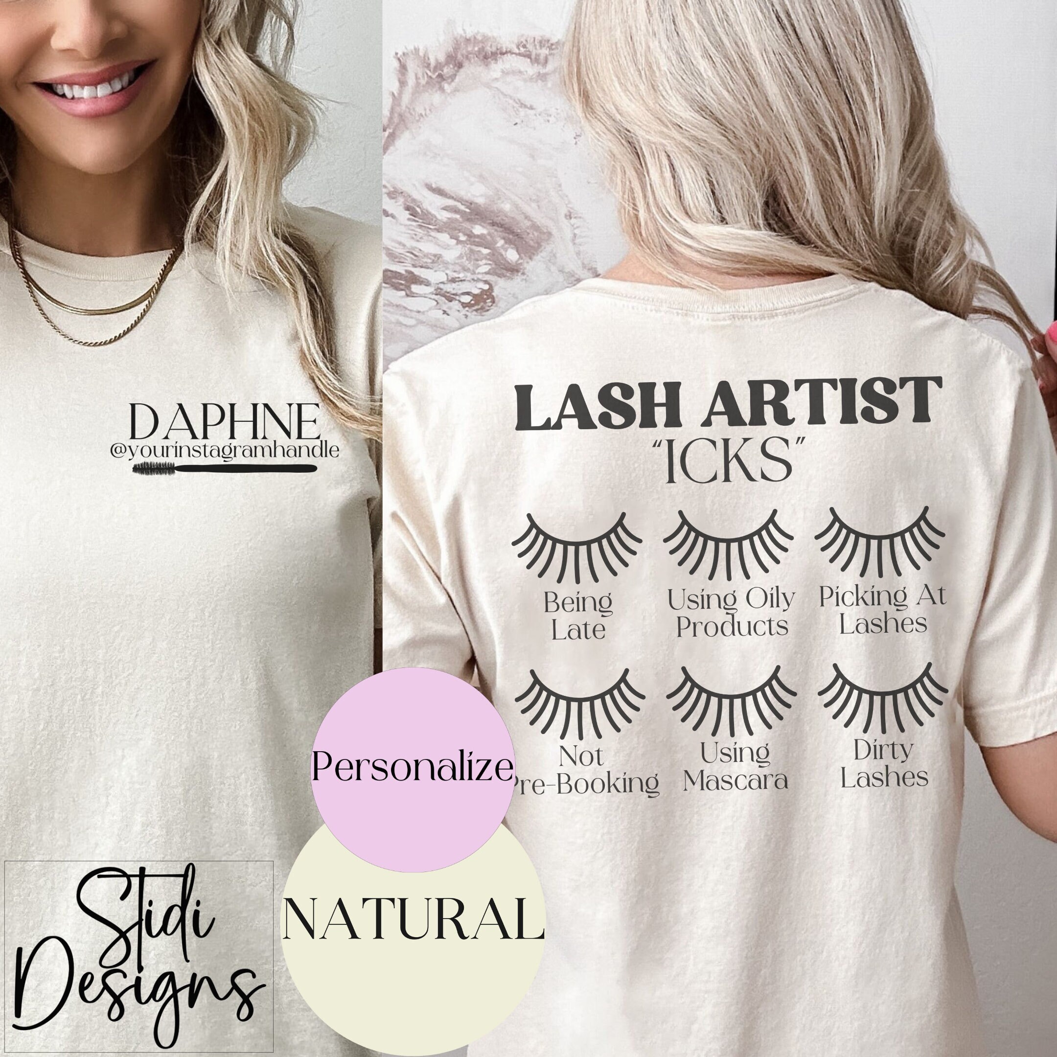PERSONALIZED LASH ARTIST Shirt, Custom Lash Tech Gift, Local Lash Plug ...