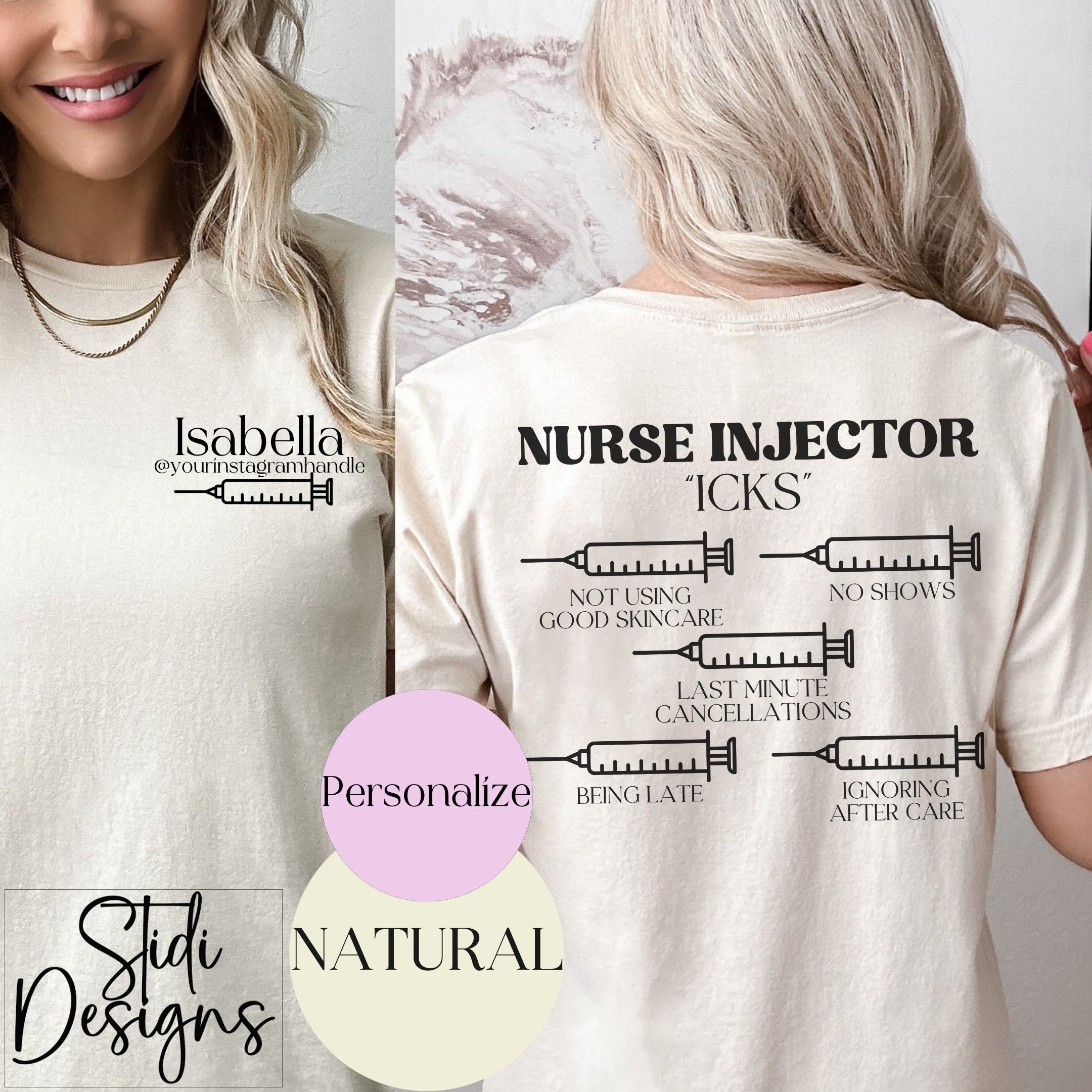 PERSONALIZED BOTOX T-SHIRT, Custom Gift for Nurse Injector, Aesthetic ...