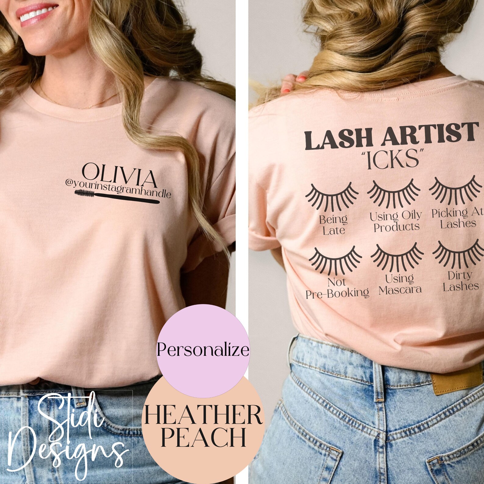 PERSONALIZED LASH ARTIST Shirt, Custom Lash Tech Gift, Local Lash Plug ...