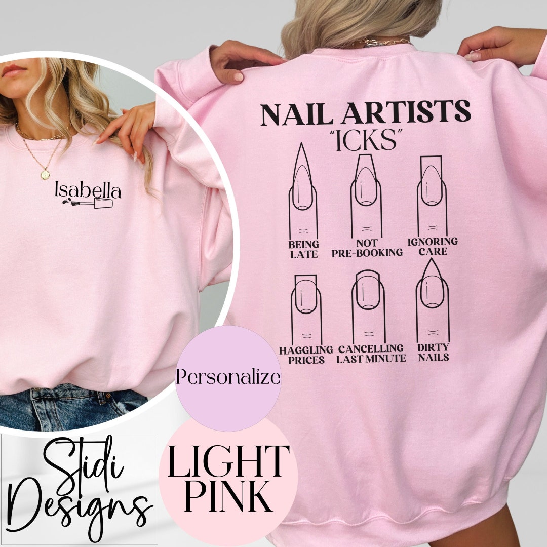 PERSONALIZED NAIL TECH Sweatshirt, Nail Artist Gift, Cosmetology ...