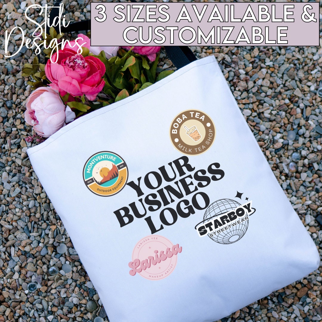PERSONALIZED BUSINESS LOGO Bag , Custom Corporate Logo Tote Bag, Client ...