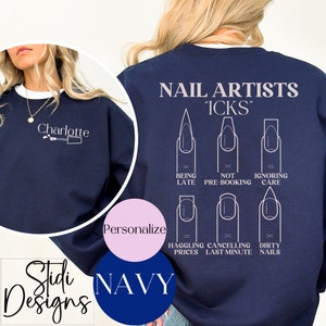 PERSONALIZED NAIL TECH Sweatshirt, Nail Artist Gift, Cosmetology ...