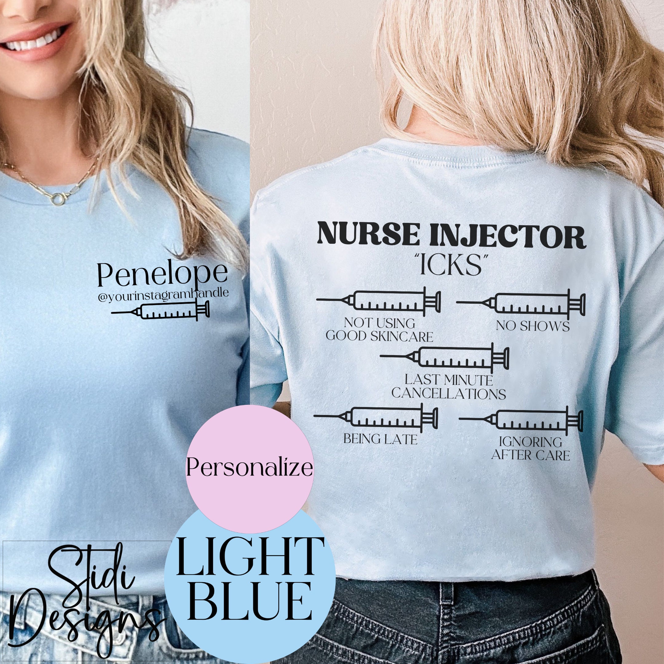 PERSONALIZED BOTOX T-SHIRT, Custom Gift for Nurse Injector, Aesthetic ...