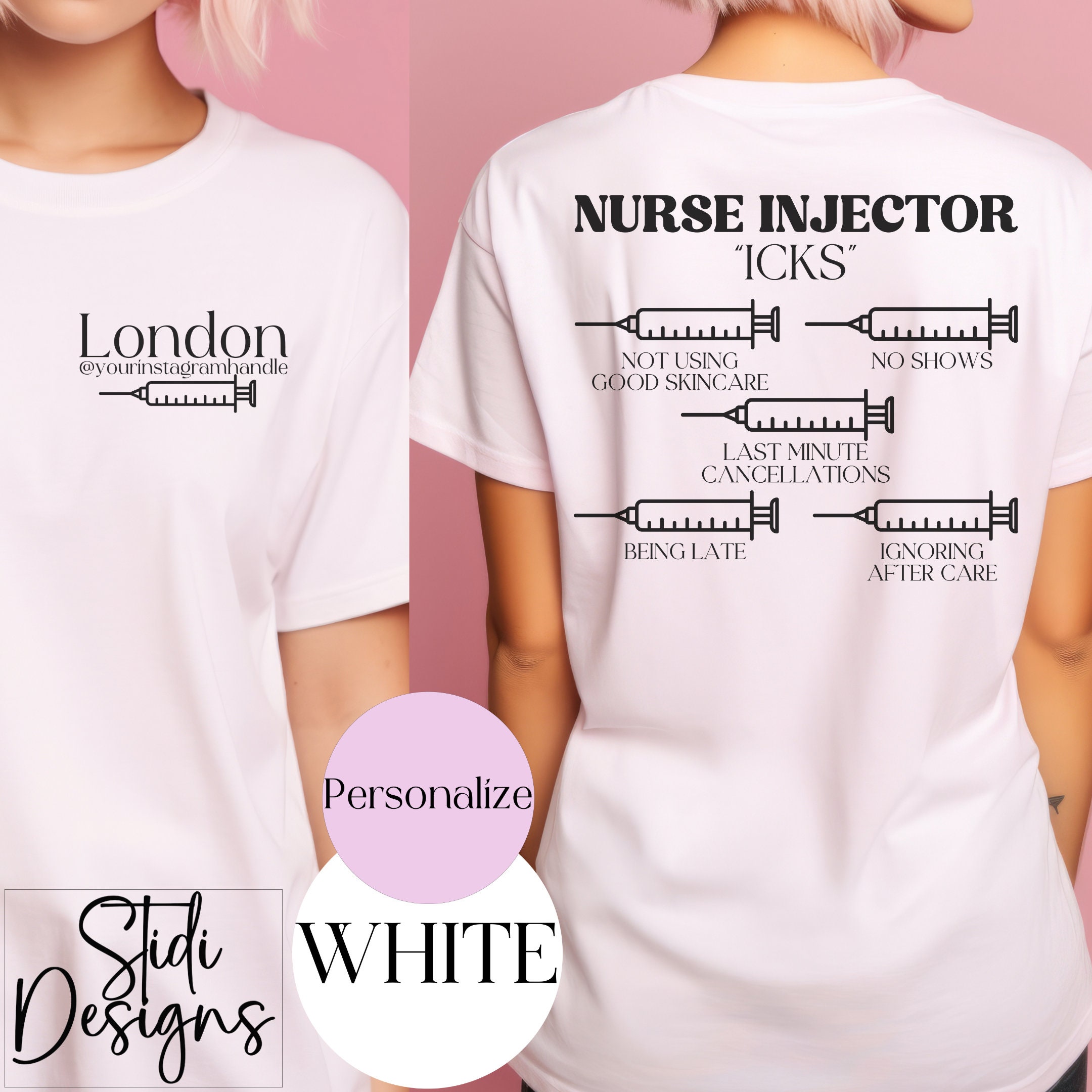 PERSONALIZED BOTOX T-SHIRT, Custom Gift for Nurse Injector, Aesthetic ...
