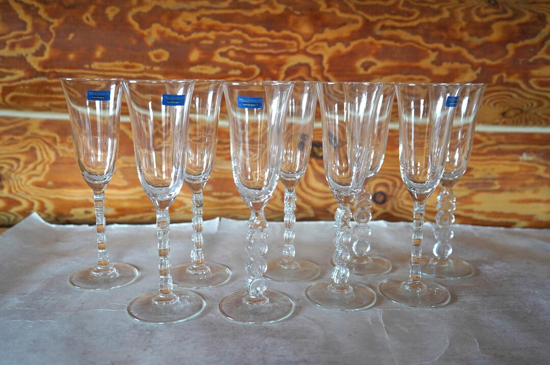 Millenium Luminarc Champagne Glass Glasses Set of 9 2000 ...