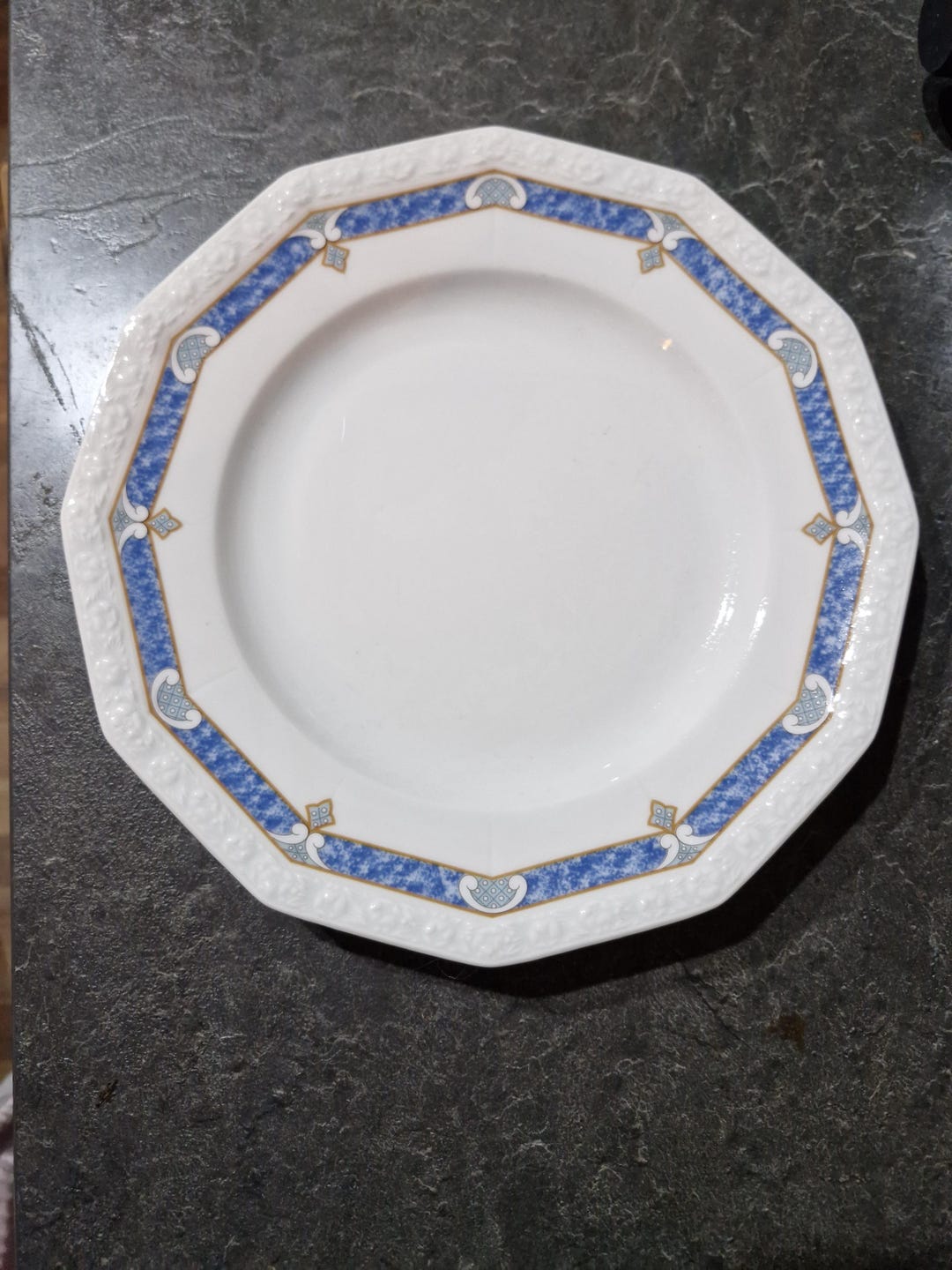 Rosenthal Maria Collection Dinner Plate / Royal Blue and Gold Decor ...