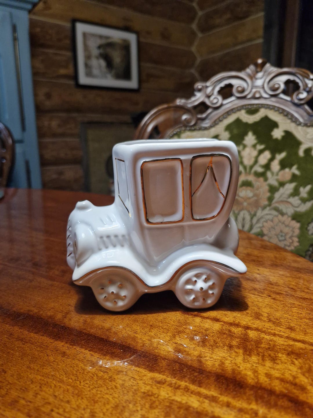 Antique Porcelain Flowerpots, Planter With Car Decor Shabby Cheek Bohoo ...