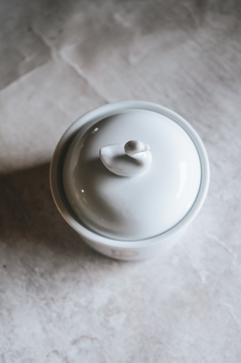 Porcelain M. P. Samie France Limoges Porcelain Swan Box With Lid ...