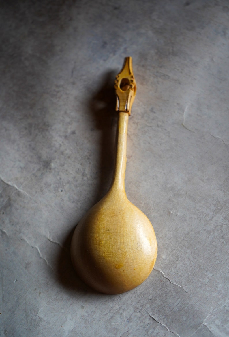 Vintage Hand Painted Swedish Folk Style Wooden Spoon. Vintage ...