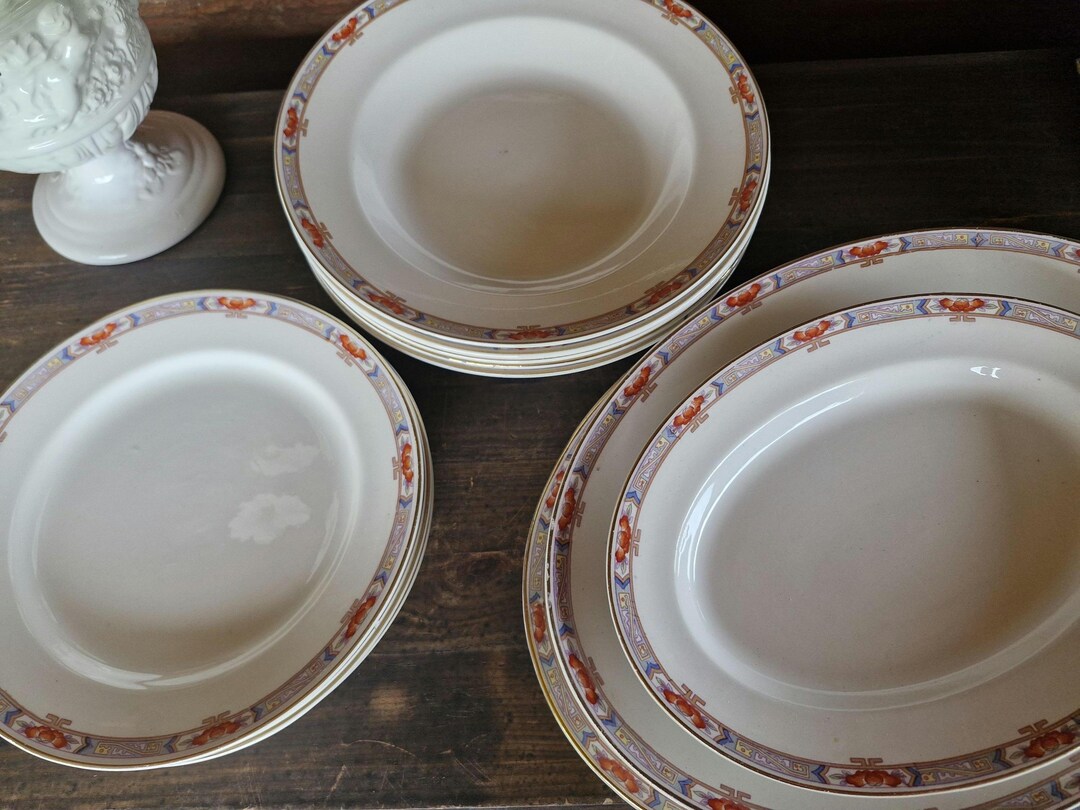 Vintage Gustavsberg Porcelain Plates and Serving Plates, Vintage ...