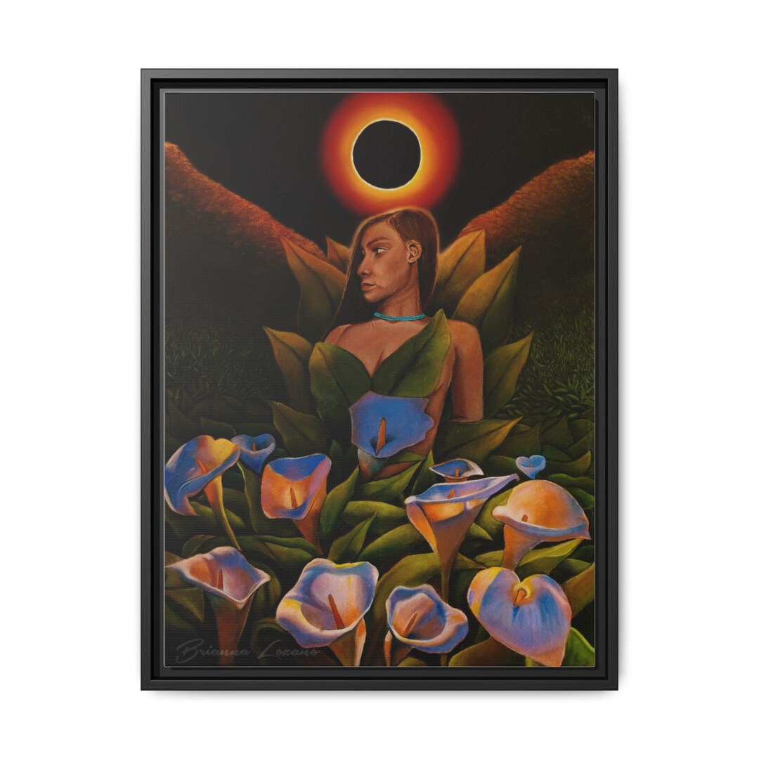 Calla Lily Matte Canvas Print Framed / Eclipse Painting - Etsy