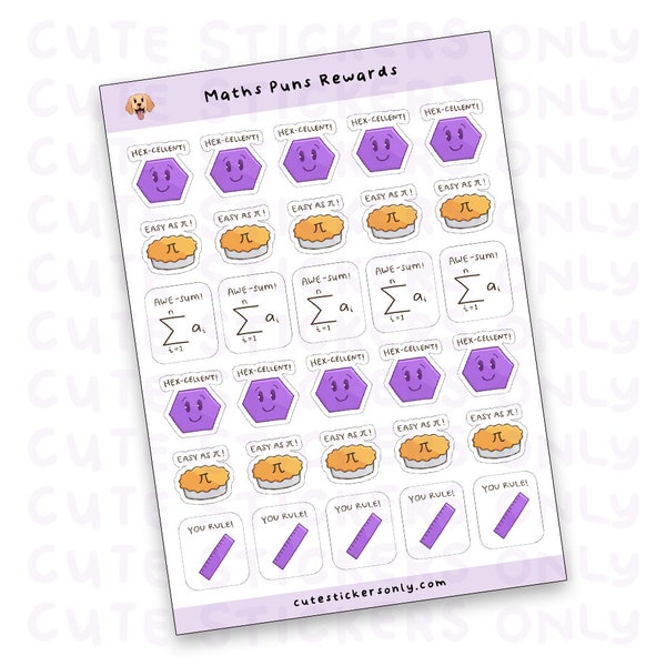 Math Reward Stickers - Etsy