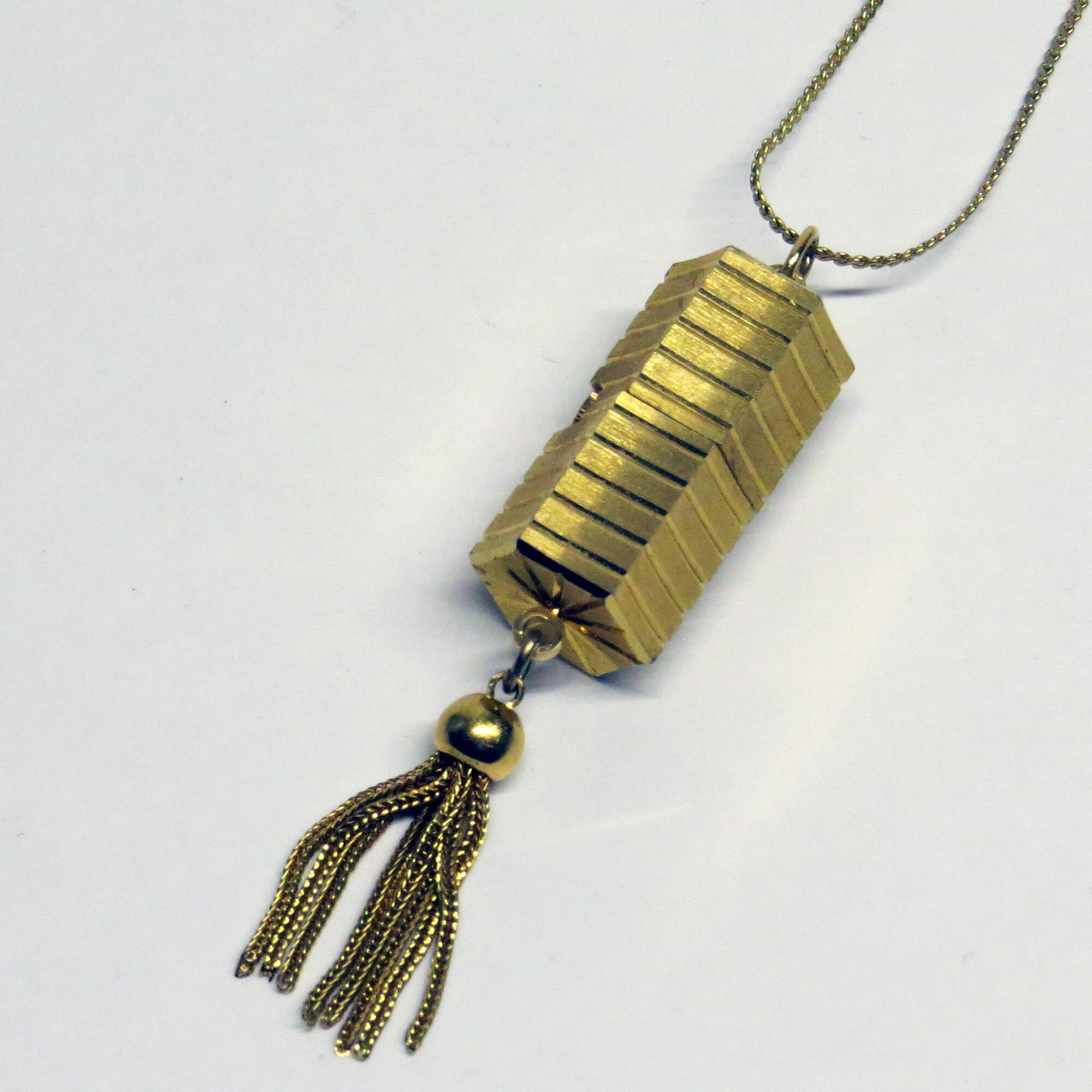 Vintage 1970s Peekaboo ITRACO Incabloc Gold Plated Pendant Watch Swiss ...