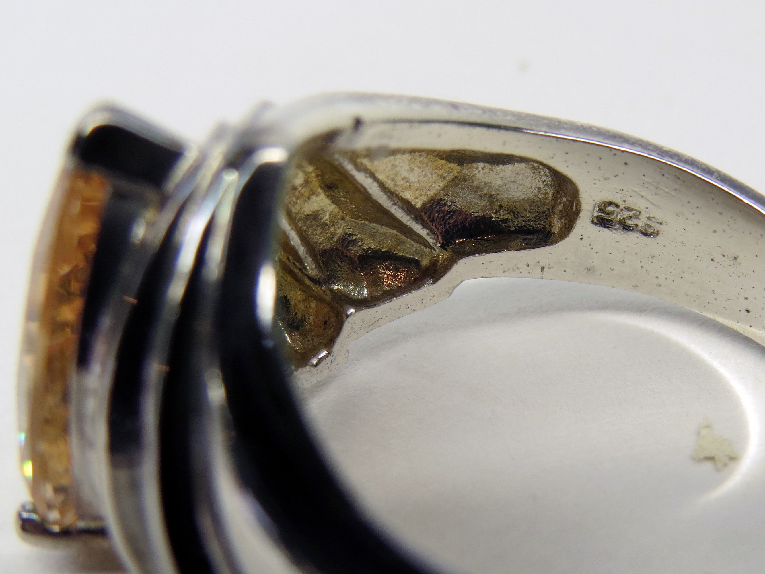 Vintage Art Deco-style SETA 925 Sterling Silver Ring With Pear - Etsy