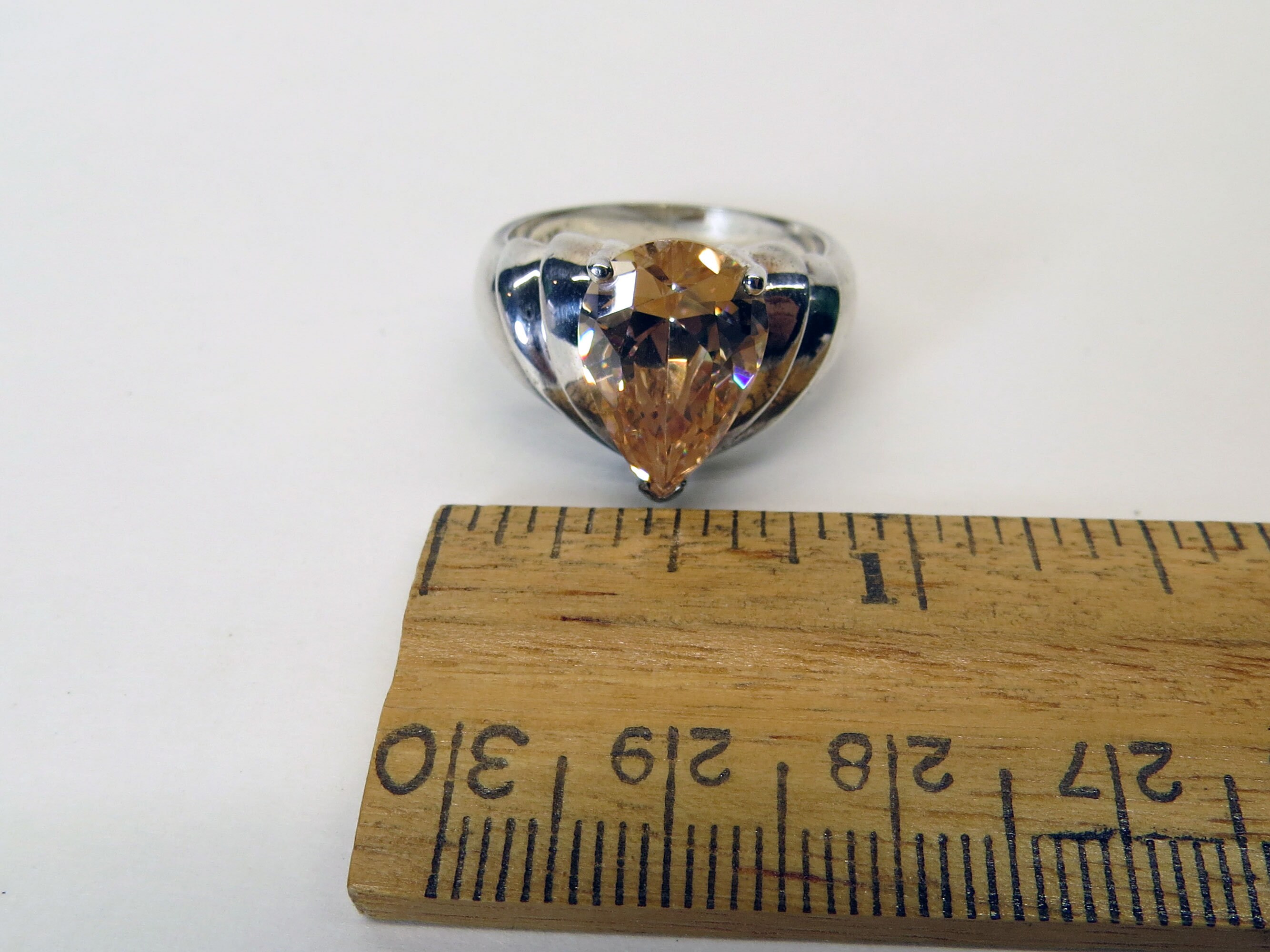 Vintage Art Deco-style SETA 925 Sterling Silver Ring With Pear - Etsy