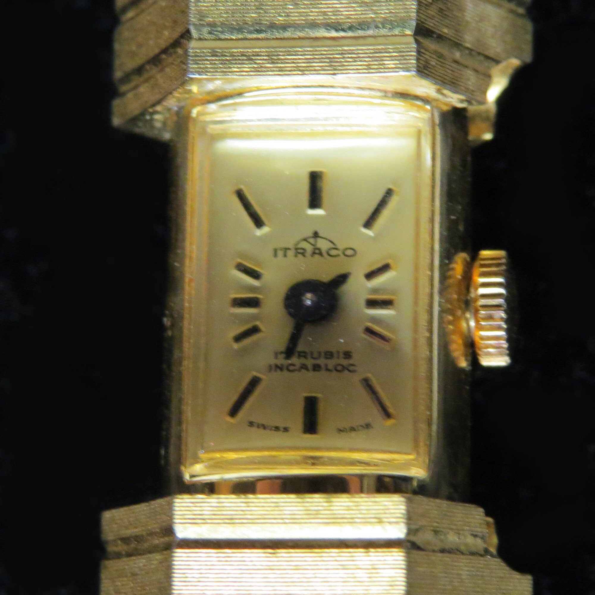 Vintage 1970s Peekaboo ITRACO Incabloc Gold Plated Pendant Watch Swiss ...