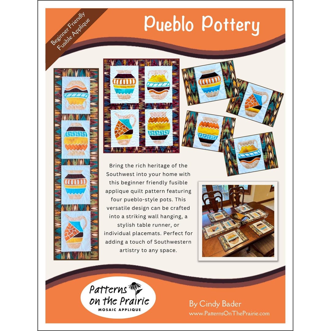 Pueblo Pottery - Quilt Pattern - Etsy