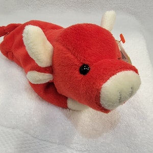 Ty Beanie Baby Snort the Bull Plush Toy *rare* - 4002 Date of Birth 5 ...