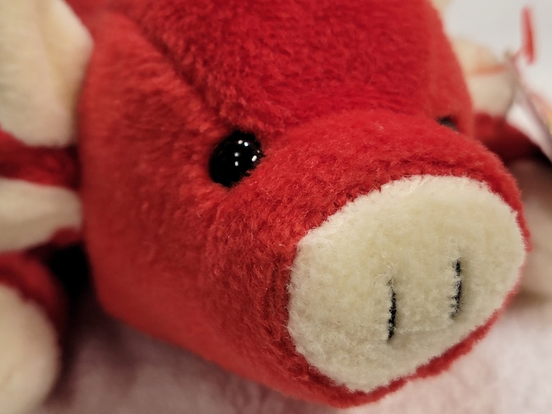 Ty Beanie Baby Snort the Bull Plush Toy rare 4002 Date of Birth 5/15 ...