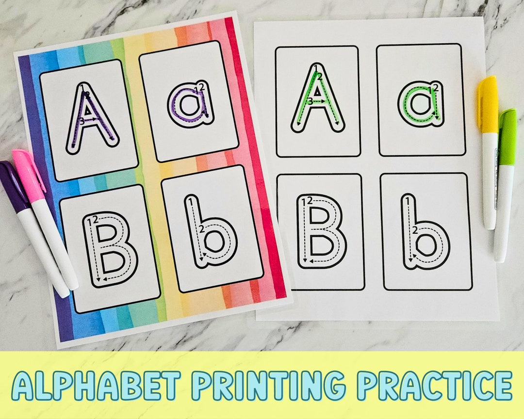 Alphabet Printing Practice Worksheets | ABC Learning, Homeschool ...