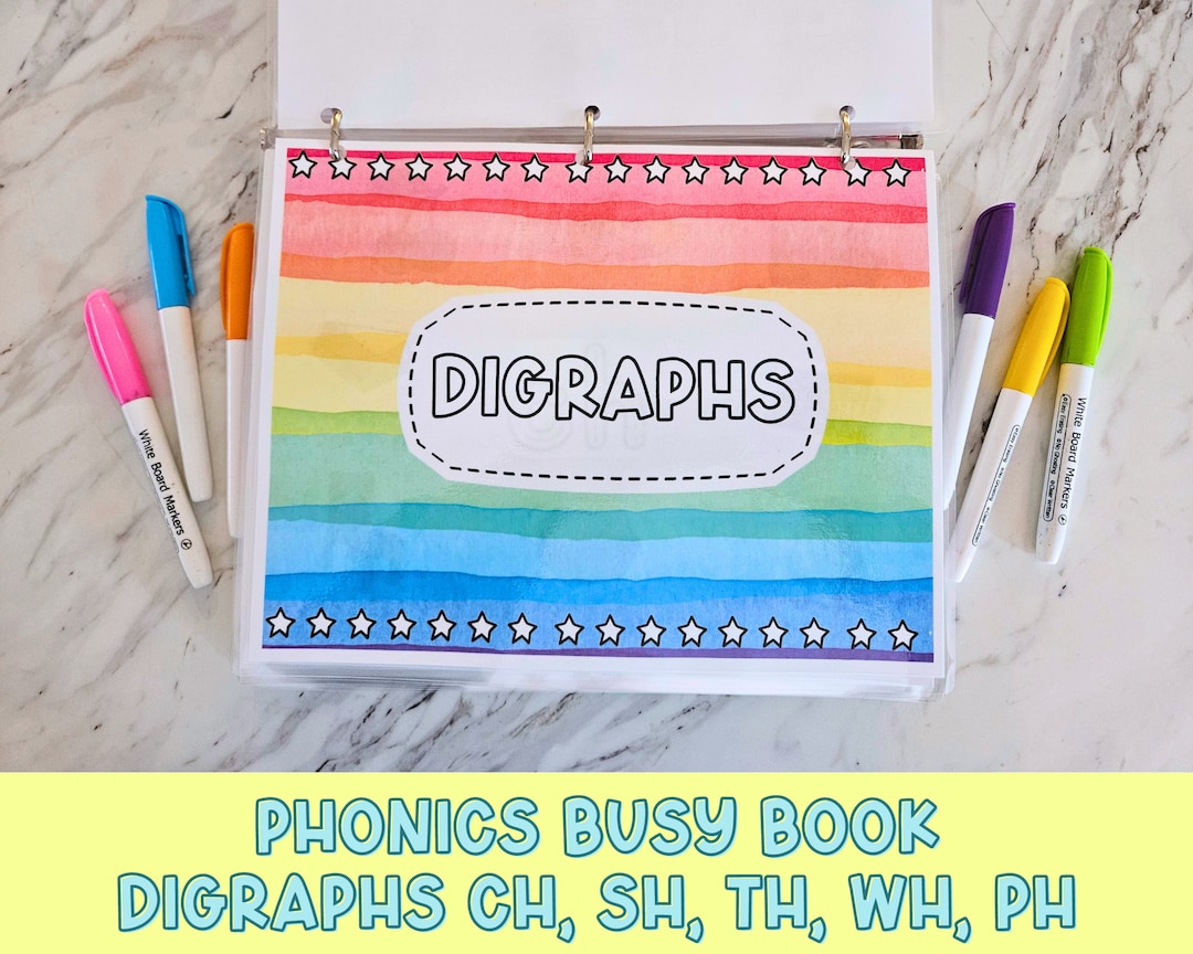 Phonics Busy Book Digraphs Letter Blends Reading Activity Learning ...
