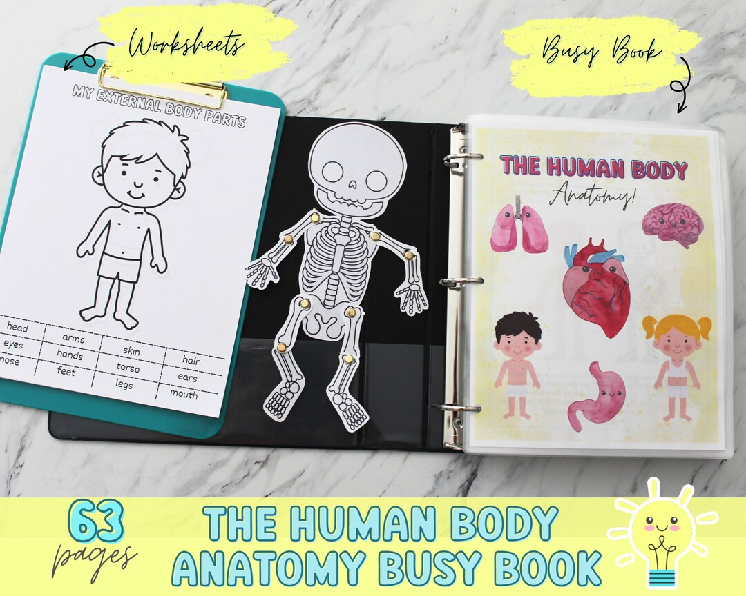 Human Body Anatomy Busy Book, Human Body Systems, Science Unit ...