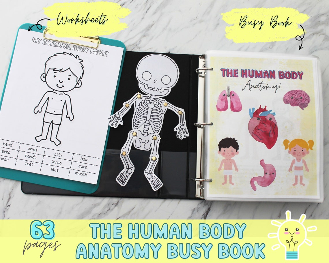 Human Body Anatomy Busy Book, Human Body Systems, Science Unit ...